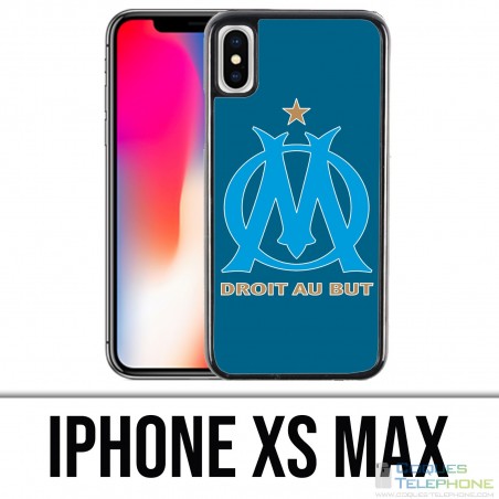Coque pour iPhone XS Max Logo Om Marseille Big Fond Bleu